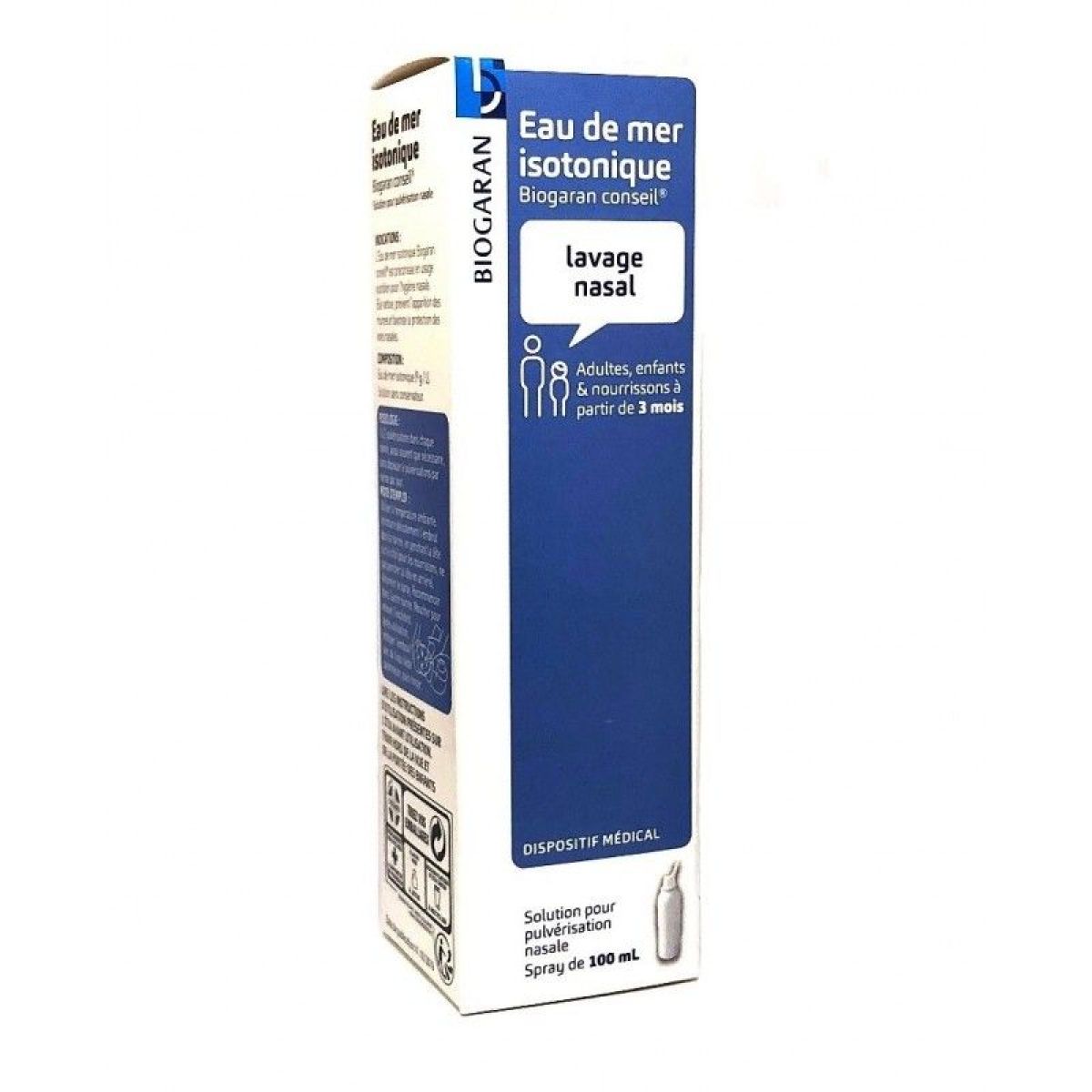 Eau de mer isotonique lavage nasal - Pharmacie Paque Grandvilliers