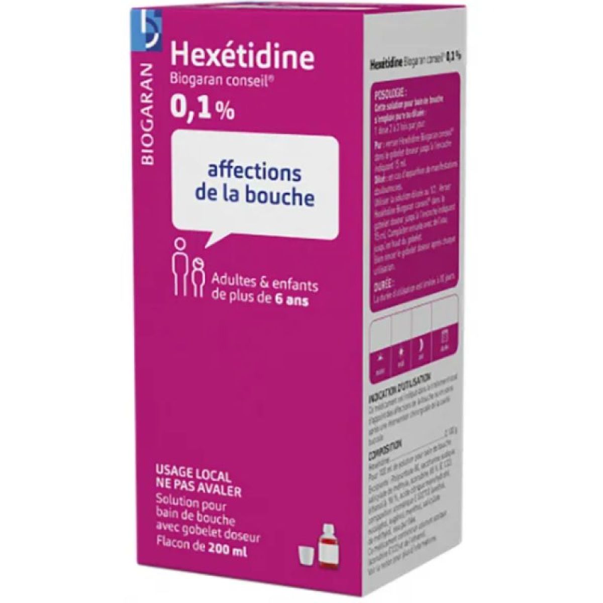 Biogaran Hexétidine 200 ml - Pharmacie Paque Grandvilliers